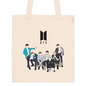 BTS Tote Bag, BTS Army Tote Bag, K-pop, Jin, Suga, J-hope, RM, Jimin, V ...