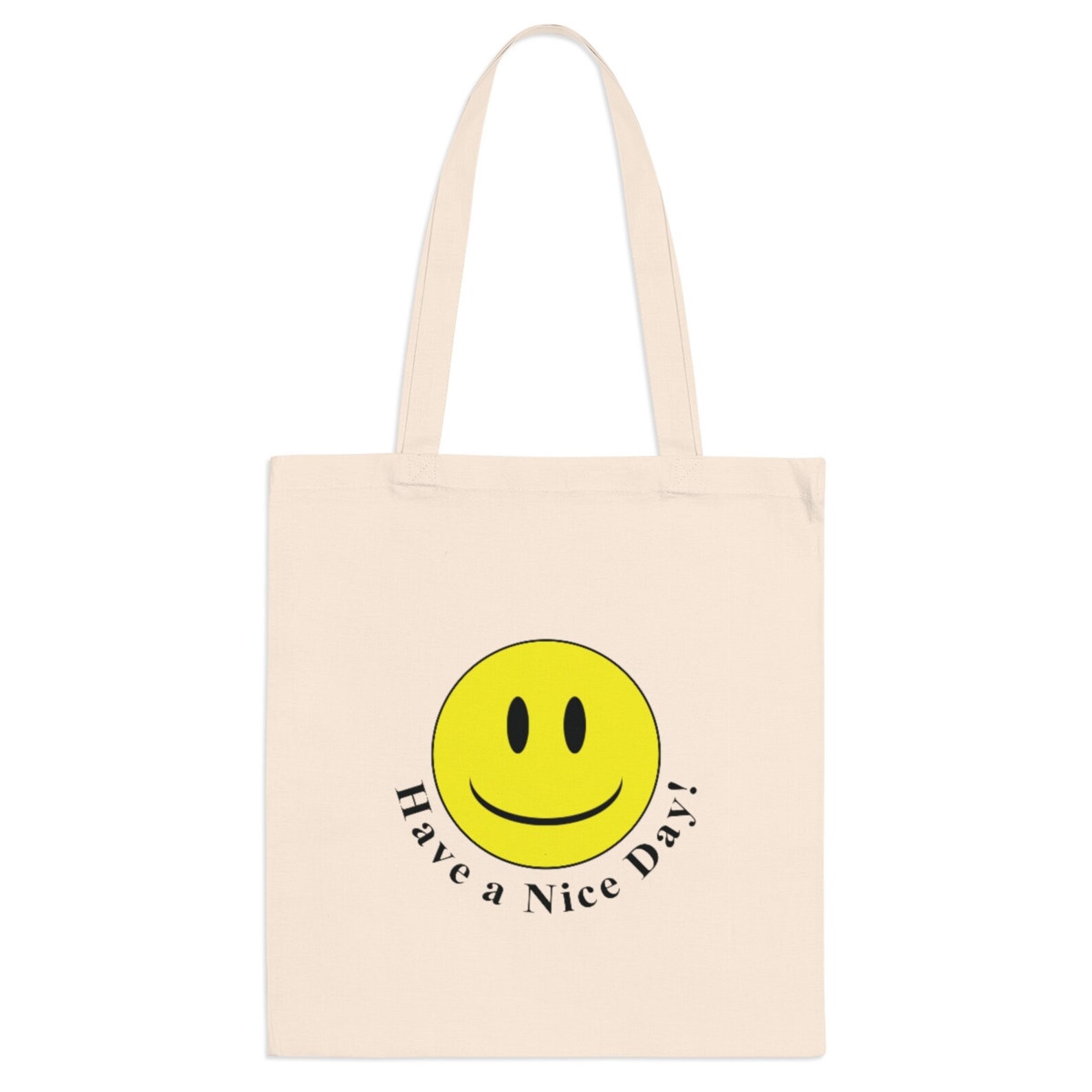 Have a Nice Day Handmade Tote Canvas Bag Smiley Bag Smiley - Etsy