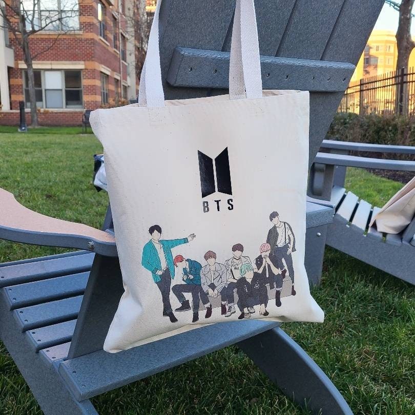 BTS Tote Bag BTS Army Tote Bag K-pop Jin Suga J-hope RM - Etsy