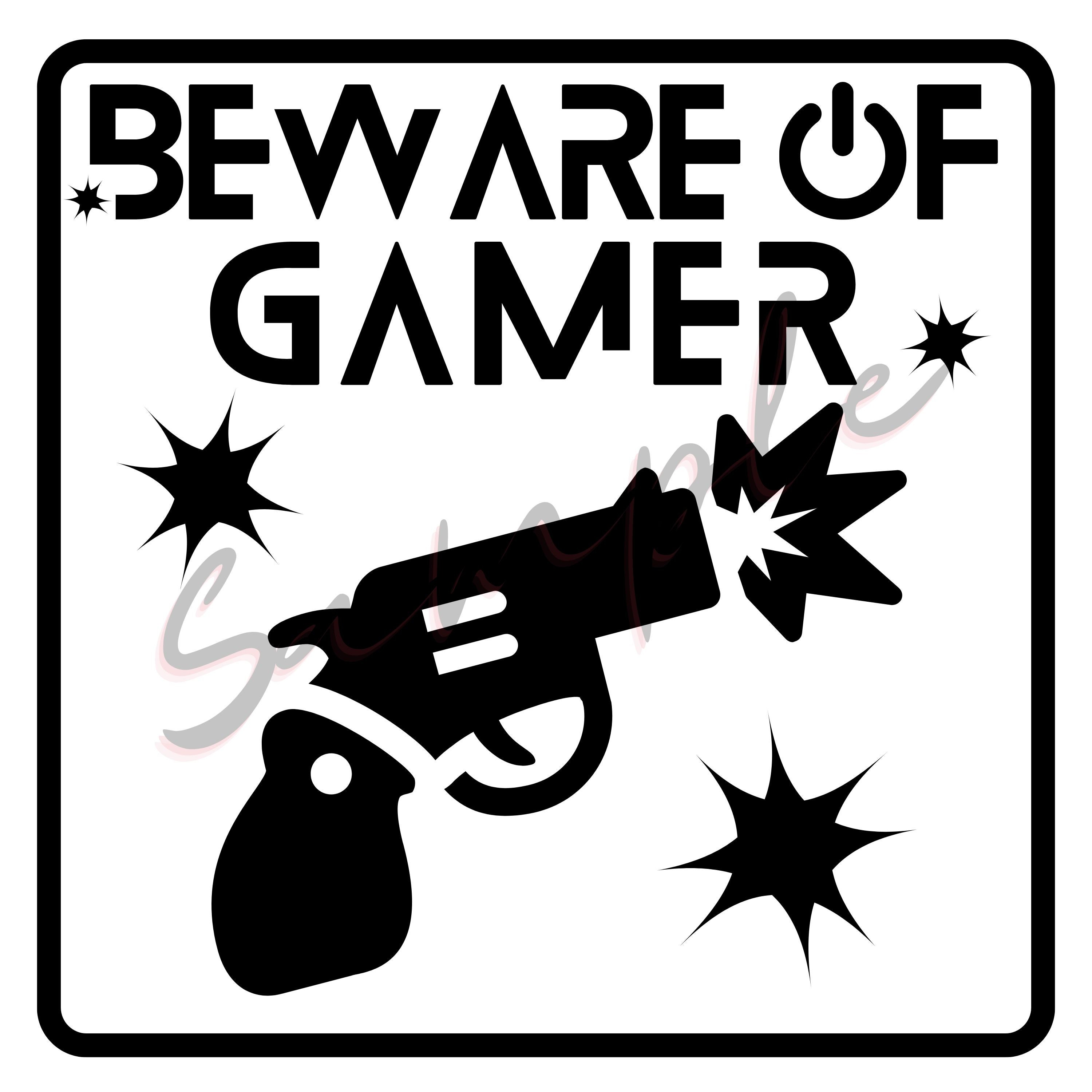 Beware of Gamer, Revolver Weapons, Svg Png Dxf PDF, Video Game Theme ...