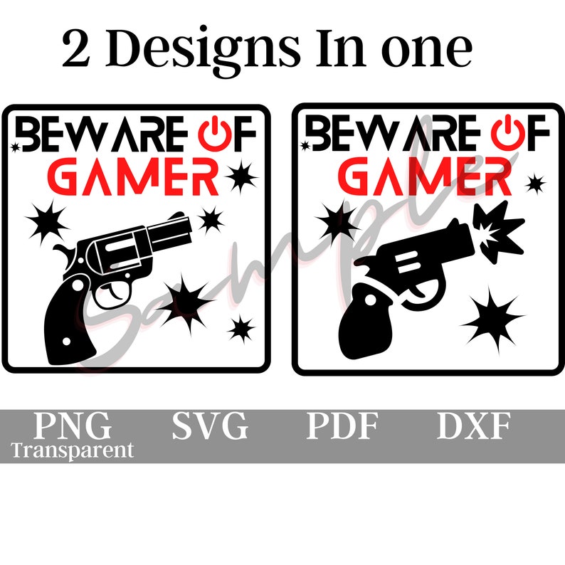 Beware of Gamer, Revolver Weapons, Svg Png Dxf PDF, Video Game Theme ...