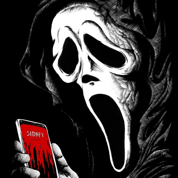 Ghostface Illustration Print - Etsy