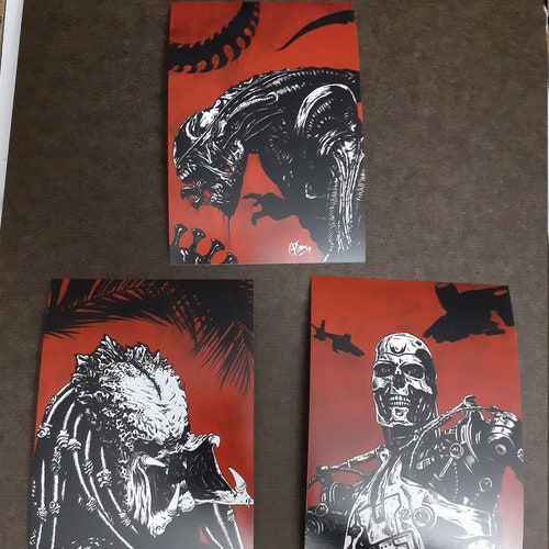 80s Monsters Three Pack of Prints Original Comic Style Art - Etsy Canada