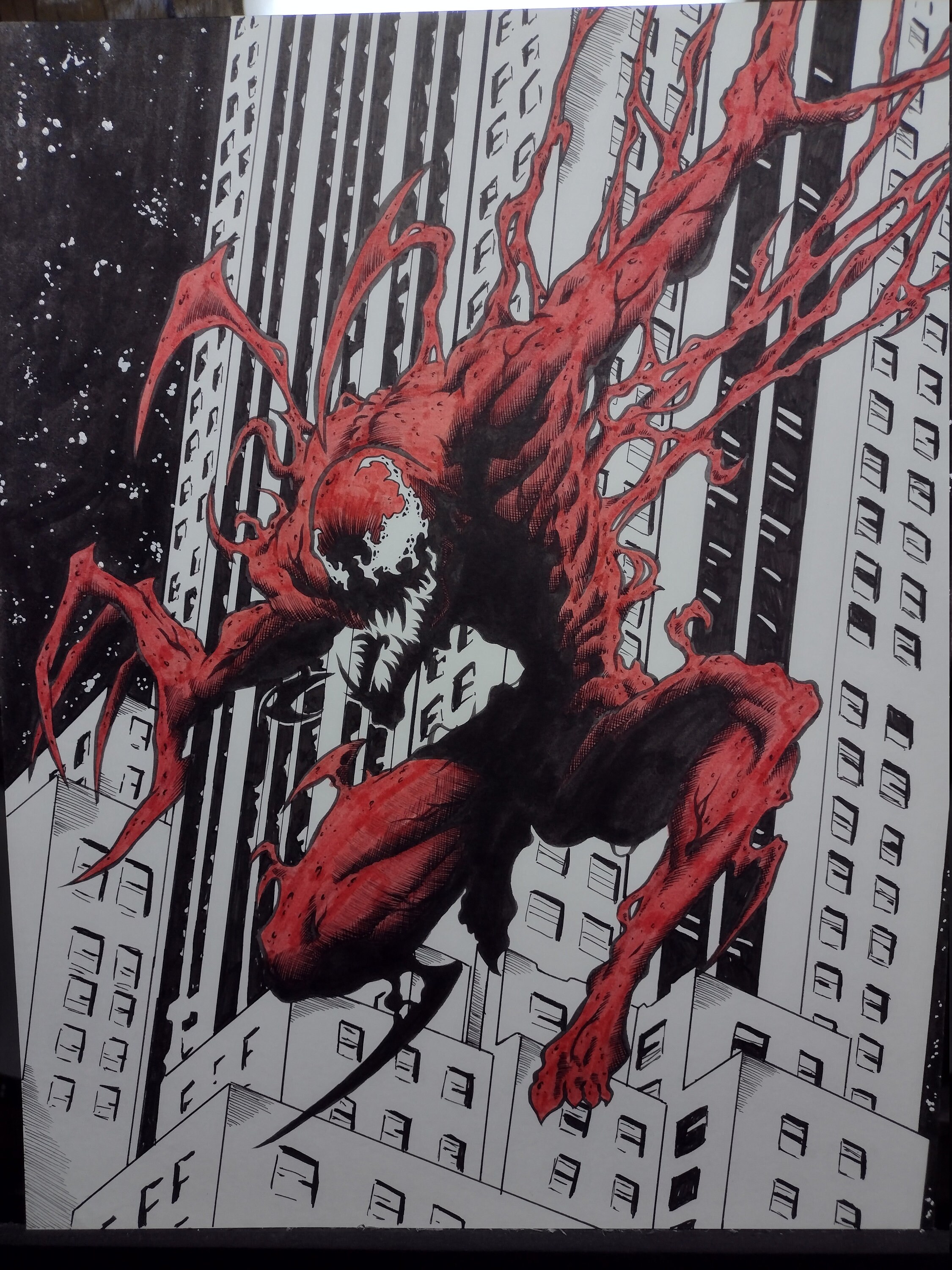 Carnage Spiderman Face Paint