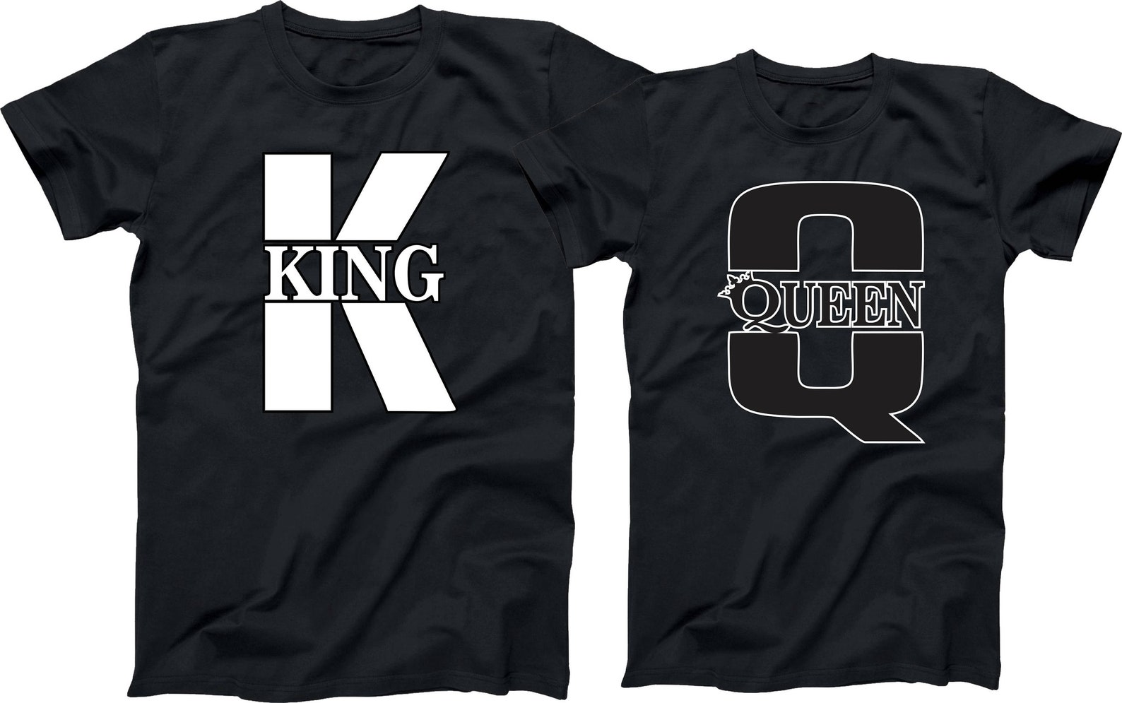 King and Queen Shirt Matching Love New Design K Q T Shirts for Couples ...