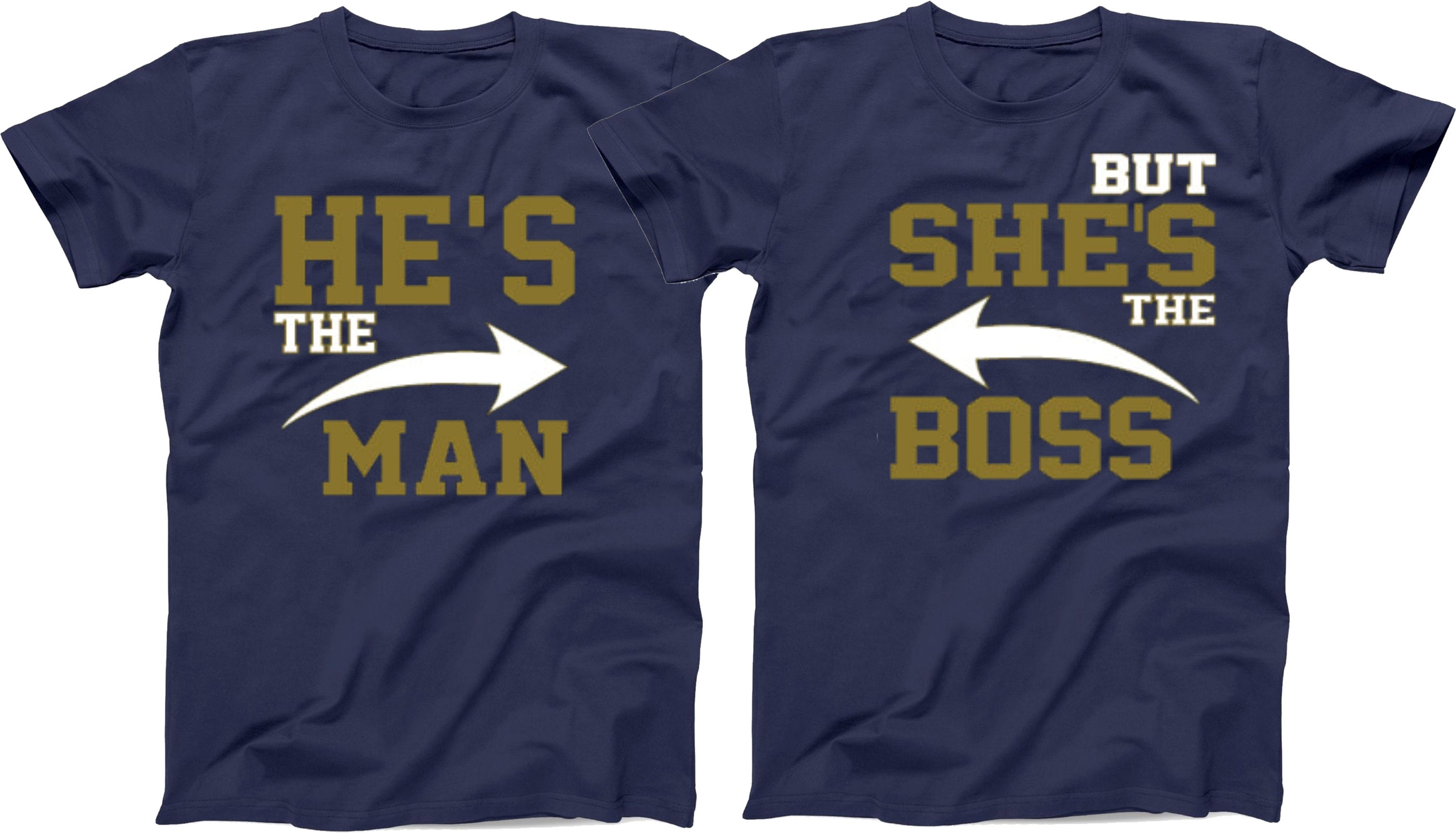 He's The Man She's The Boss Man and Woman Love | Etsy