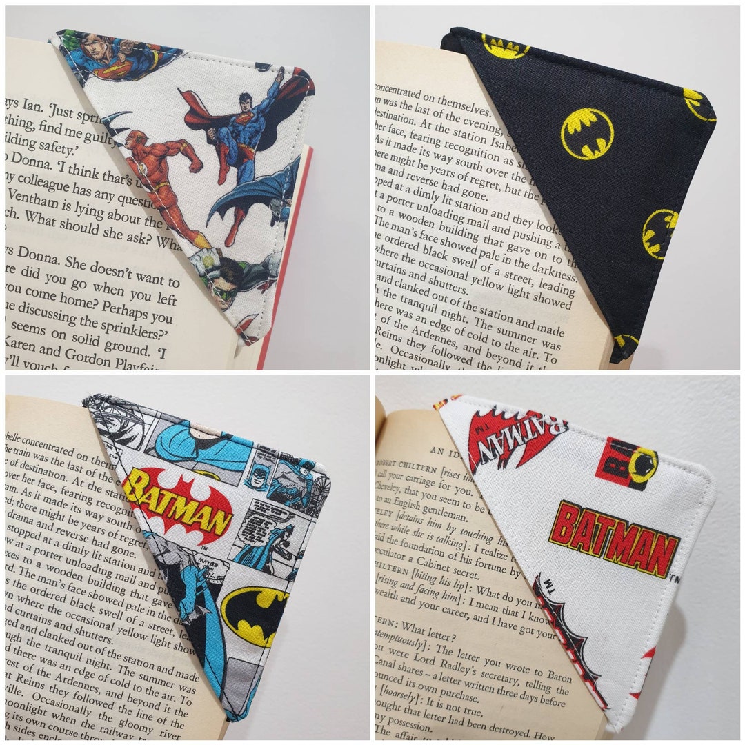 Handmade DC Comics Superman Batman Corner Bookmarks Batman DC Gift ...