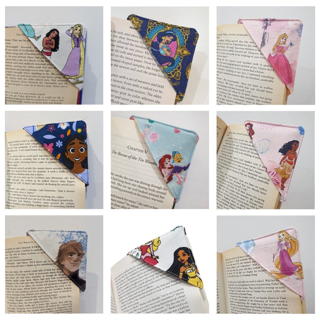 Handmade Disney Princess and Characters Corner Bookmarks by Sew This ...