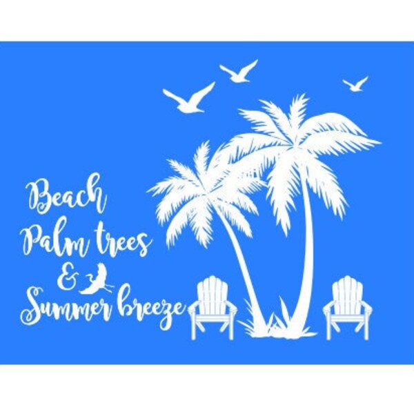 Beach Stencil - Etsy