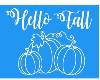 Happy Fall Pumpkin Sign Stencil Fall Sign Stencils for - Etsy