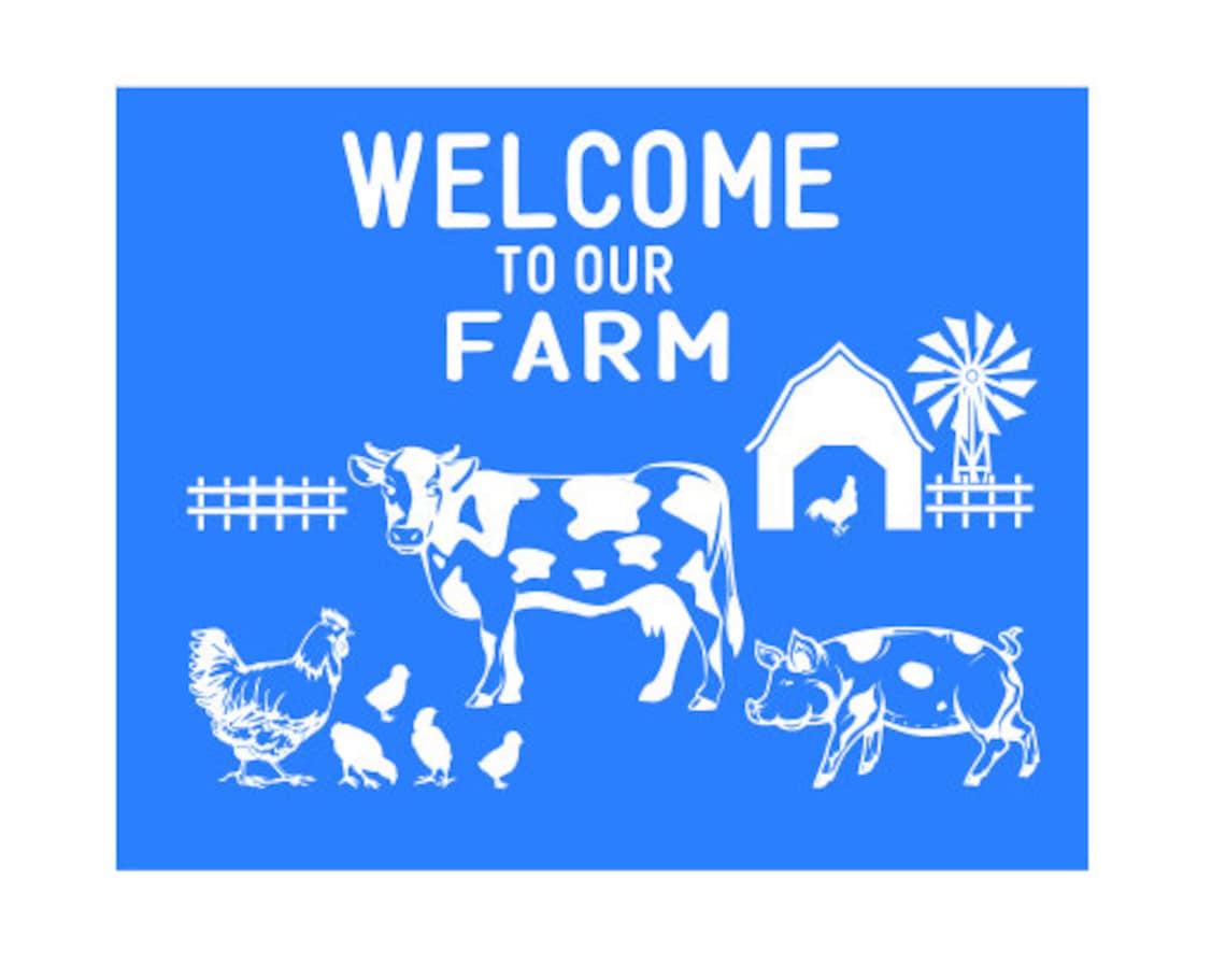 Farm Stencils Welcome to Our Farm Stencil Reusable - Etsy