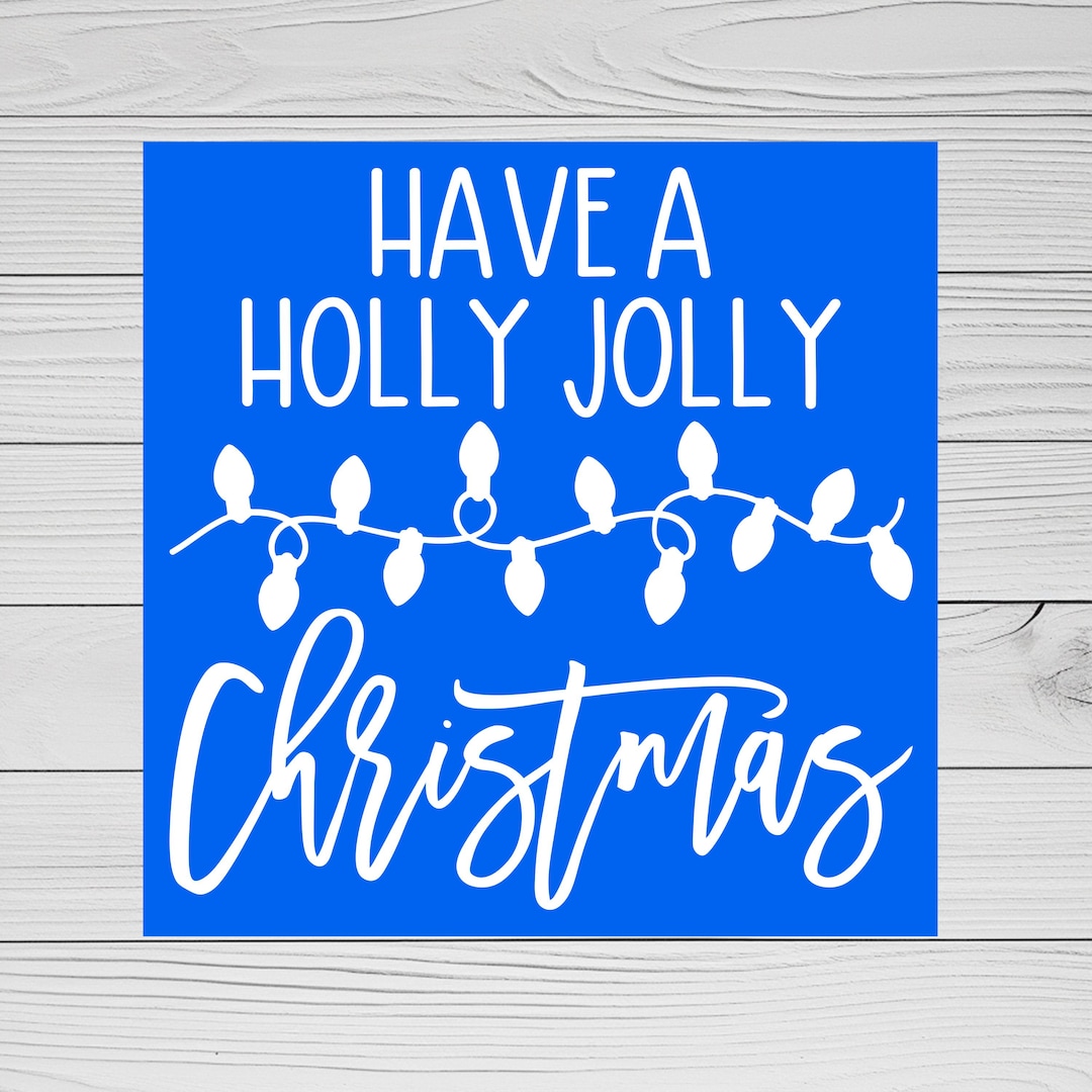 Jolly Christmas Stencil, Christmas Tree, Reusable Adhesive Silkscreen ...