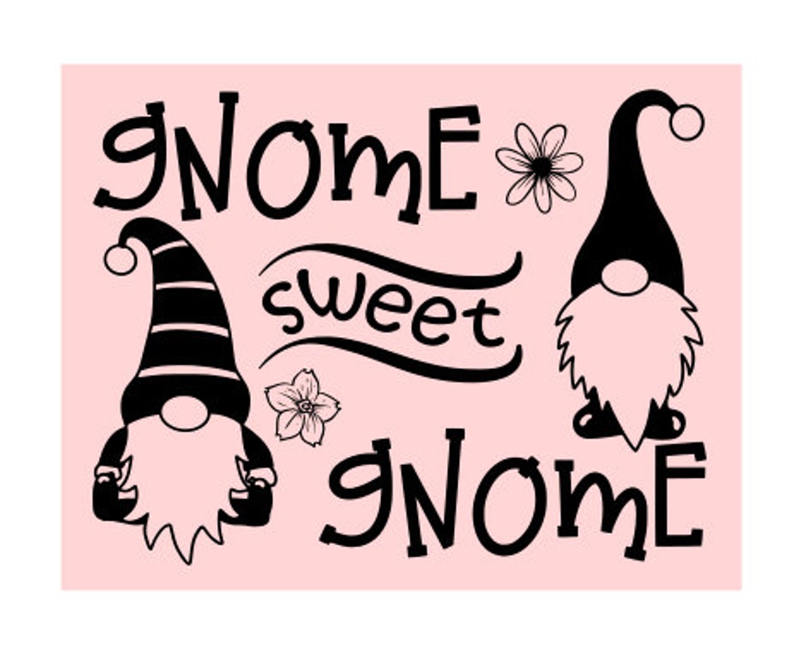 Gnome Stencil Gnome Sweet Gnome Stencil Reusable Adhesive - Etsy