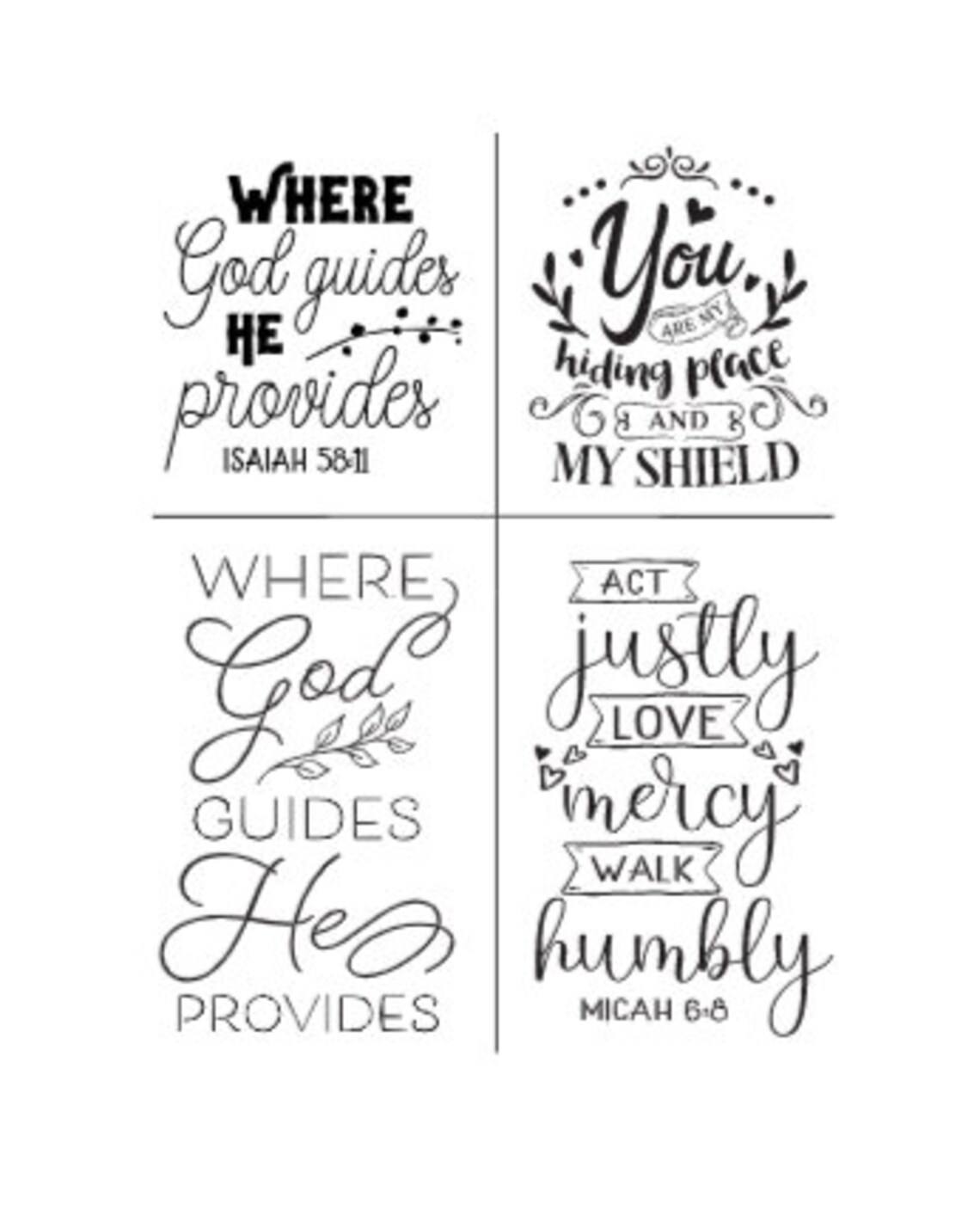 Scripture Reusable Adhesive Silkscreen Stencil Motivational - Etsy