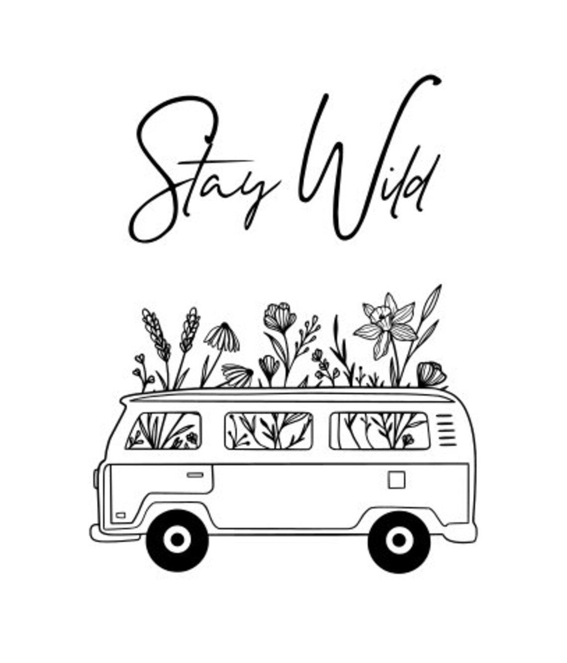 Stay Wild Stencil Adventure Stencil Reusable Adhesive - Etsy