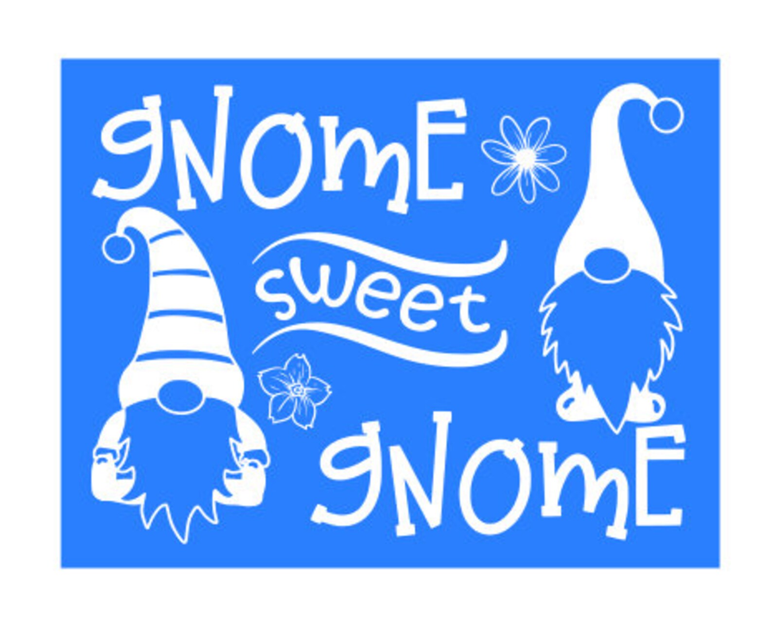Gnome Stencil Gnome Sweet Gnome Stencil Reusable Adhesive - Etsy