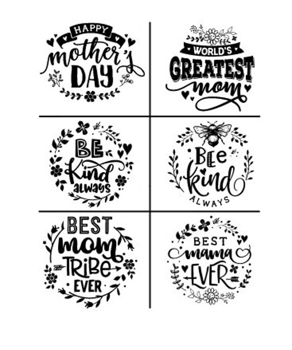 Visual Arts Gift for mom Best Mom Ever STENCIL Mothers day project Art ...