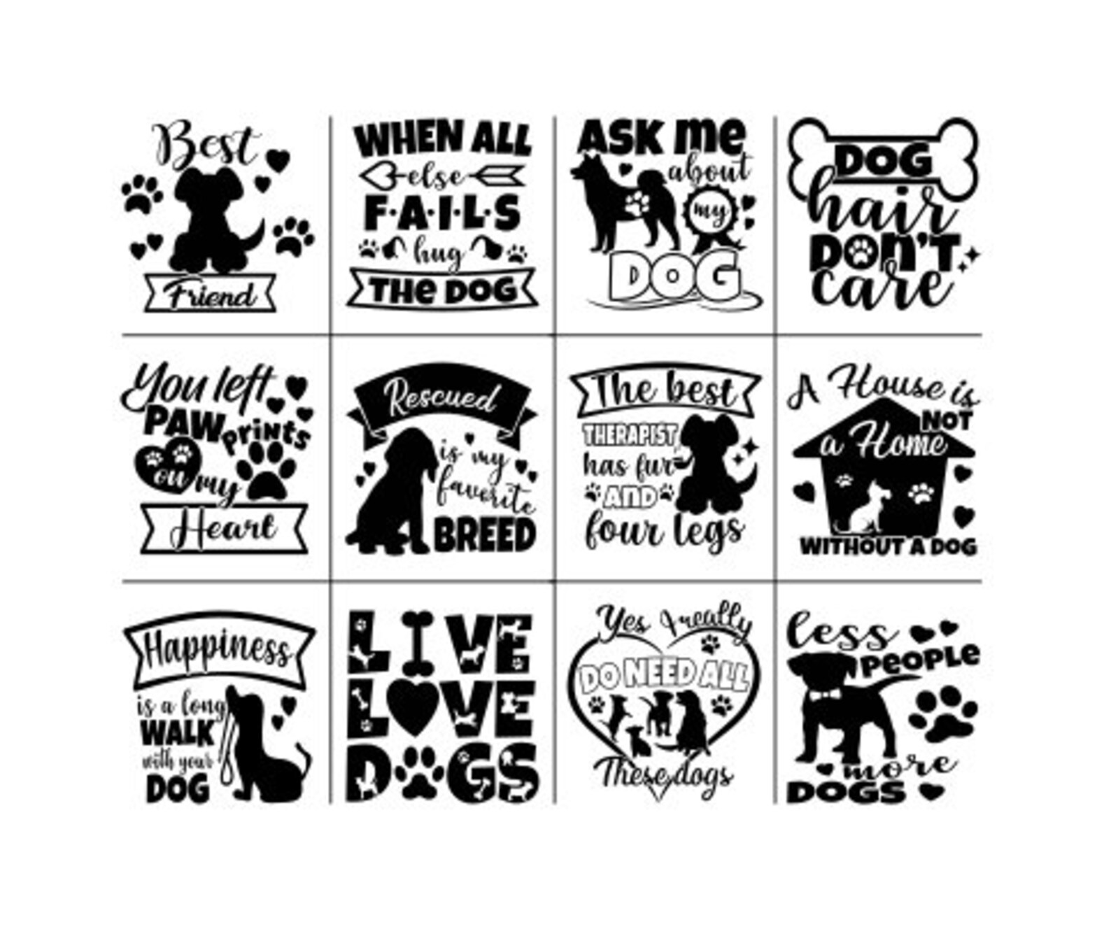 Dogs Reusable Adhesive Silkscreen Stencil Shelf Sitter Sign - Etsy