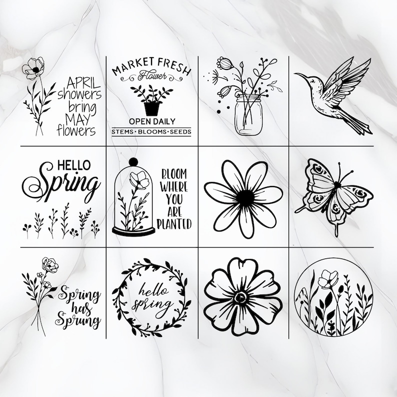 Spring Stencils | Reusable Adhesive Silkscreen Stencil | Gardening Sign ...