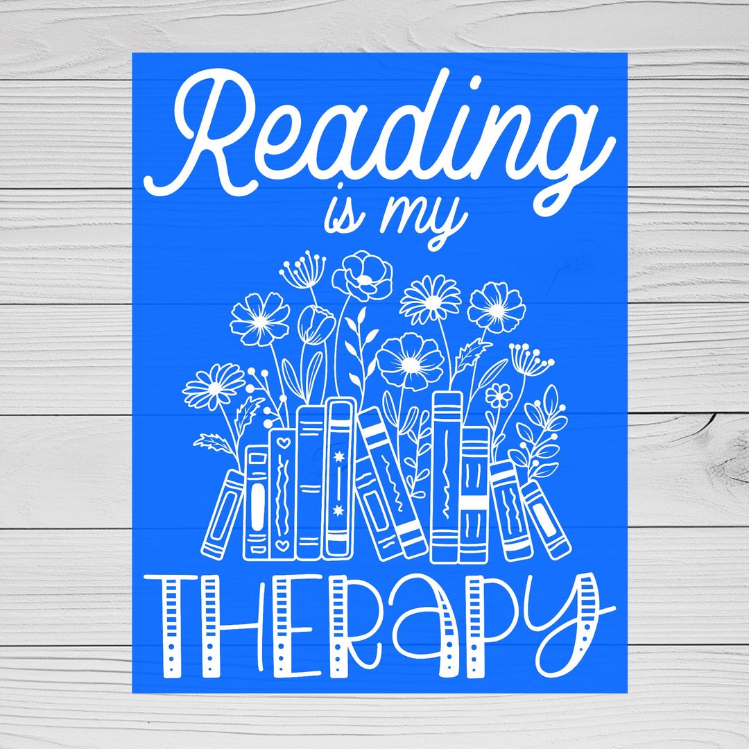 Reading is My Therapy Stencil, Book Lover, Reusable Silkscreen Self ...