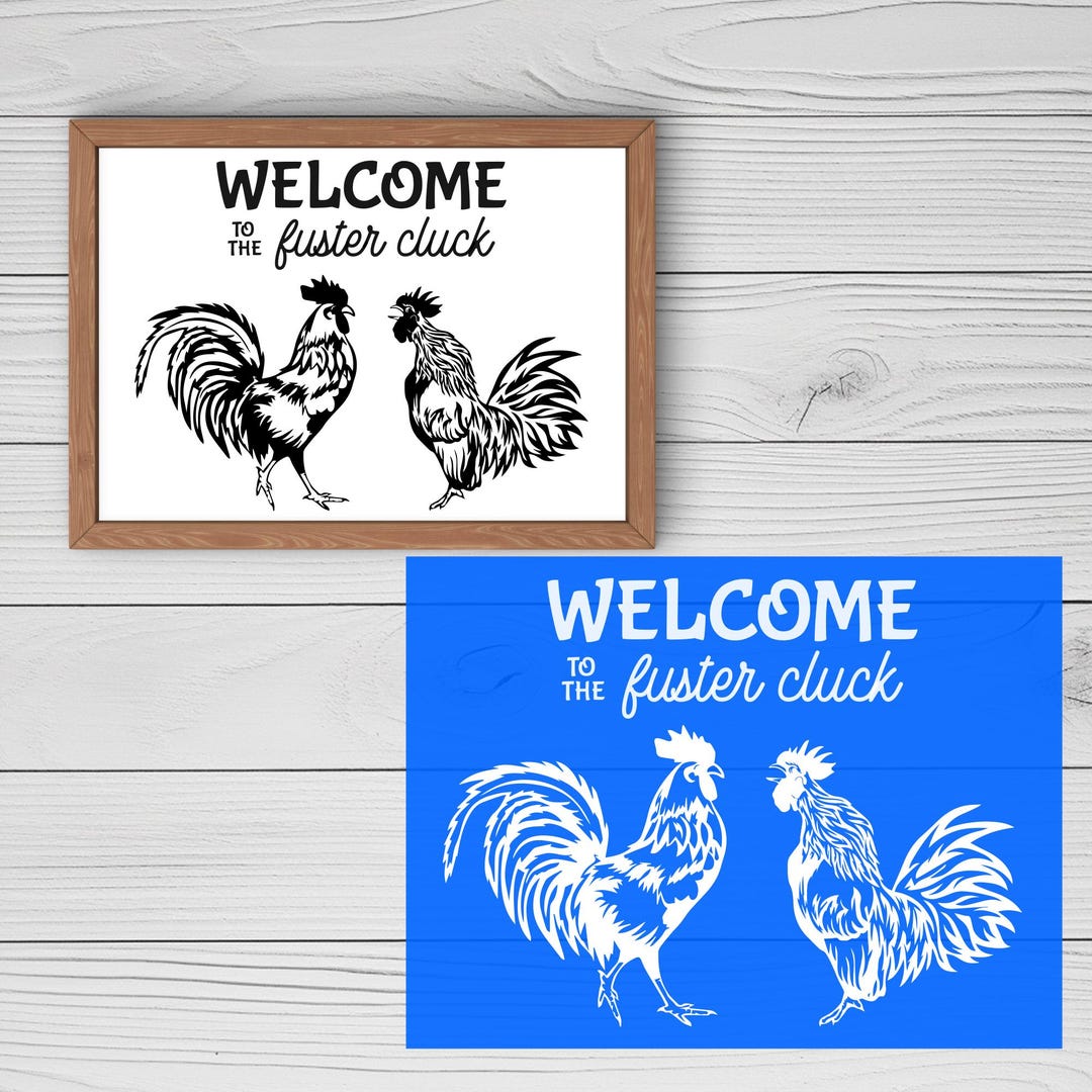 Welcome to the Fuster Cluck Stencil, Farm Stencil, Reusable Adhesive ...