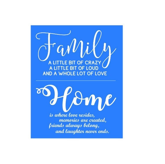 Family Stencil Reusable Adhesive Silkscreen Stencil Home - Etsy