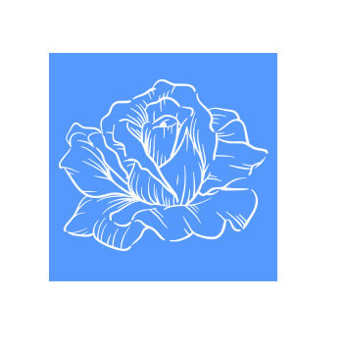 Rose Stencil | Reusable Adhesive Silkscreen Stencil | Wood Chalk ...