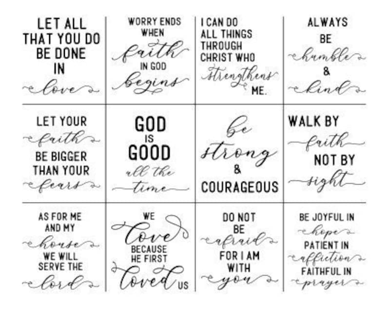 Scriptures Stencil Reusable Adhesive Silkscreen Stencil - Etsy