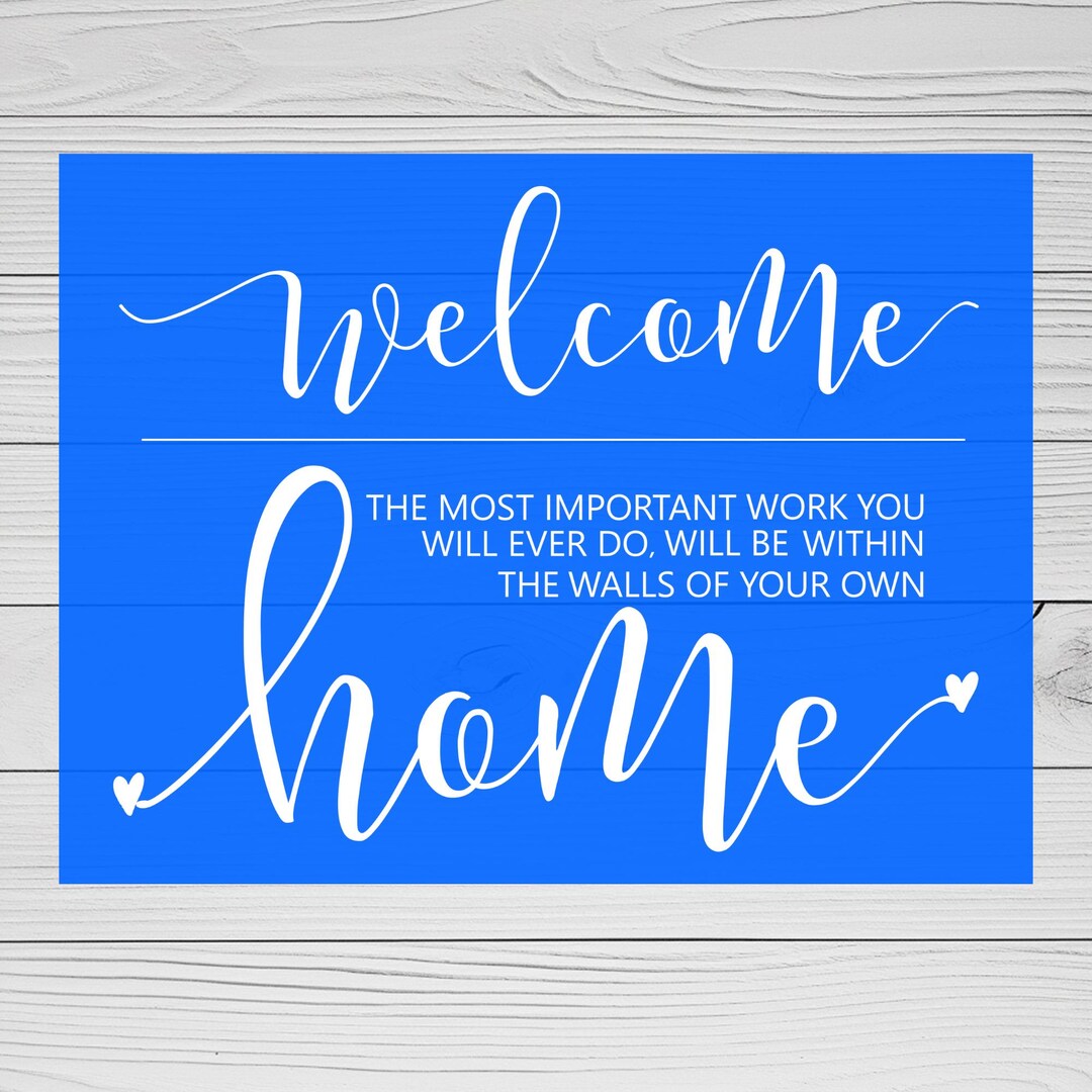 Welcome Home Stencil | Reusable Adhesive Silkscreen Stencil | Wood ...