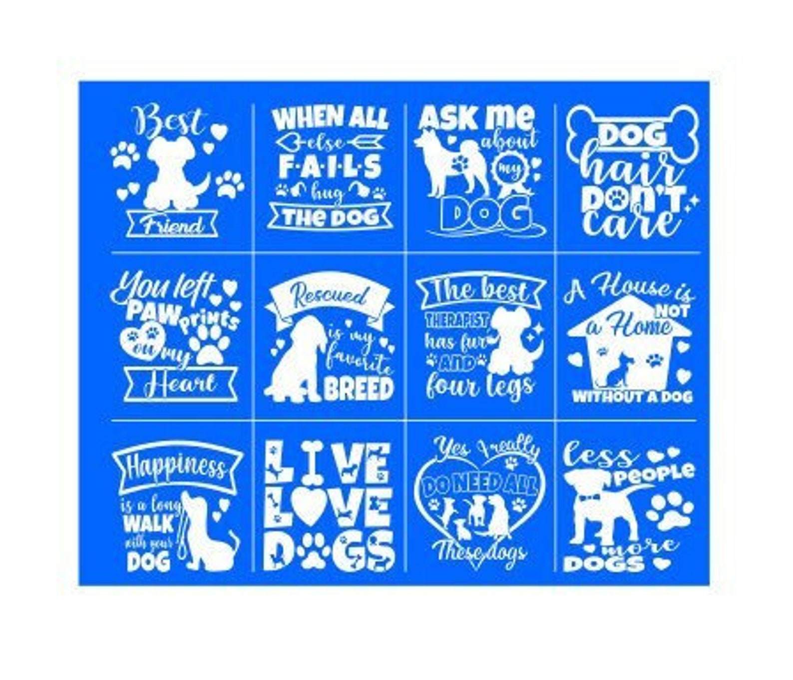 Dogs Reusable Adhesive Silkscreen Stencil Shelf Sitter Sign - Etsy