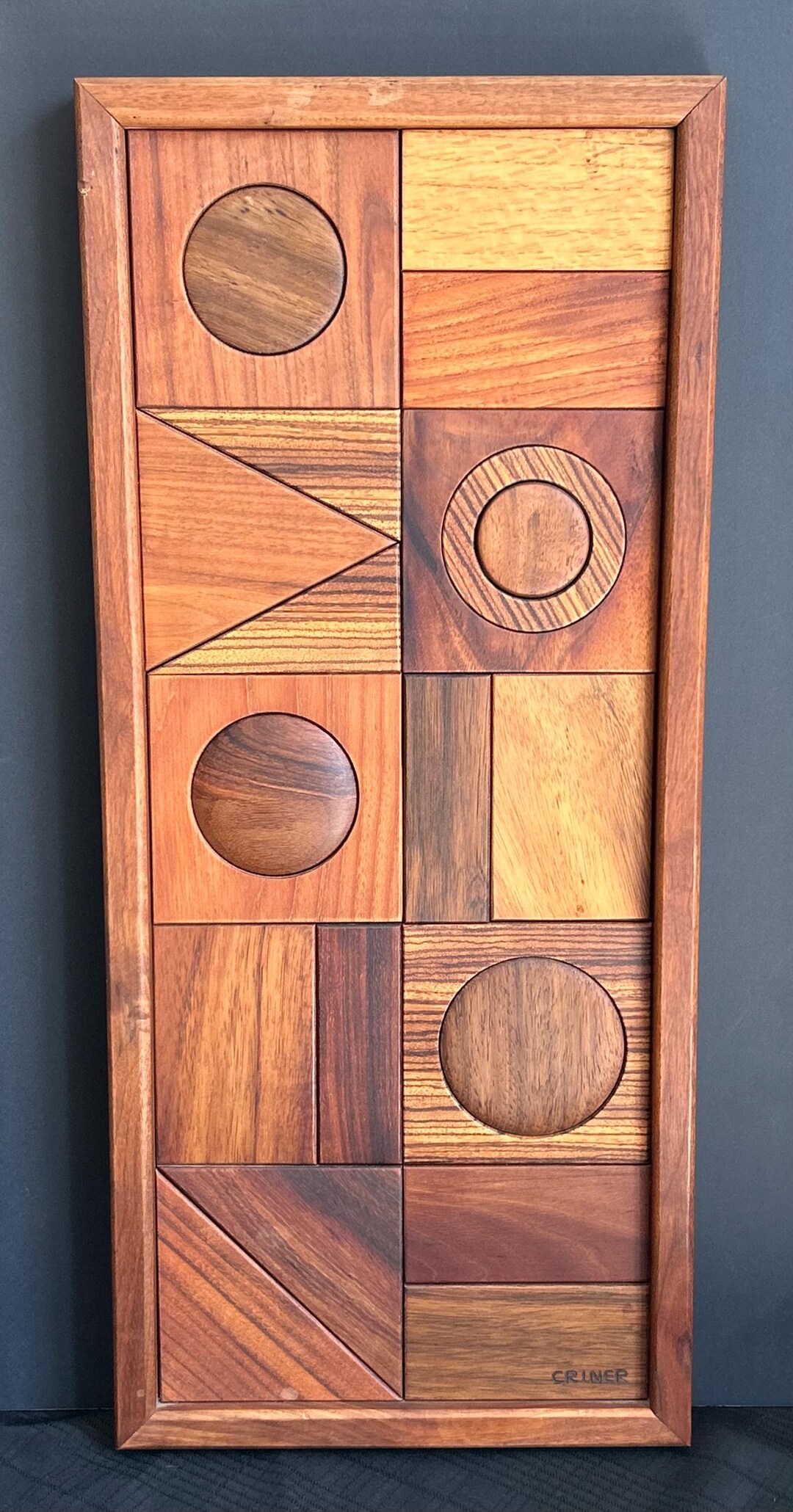 David Criner Wood Assemblage Modern Mid Century Wall Art Wood Graphics ...