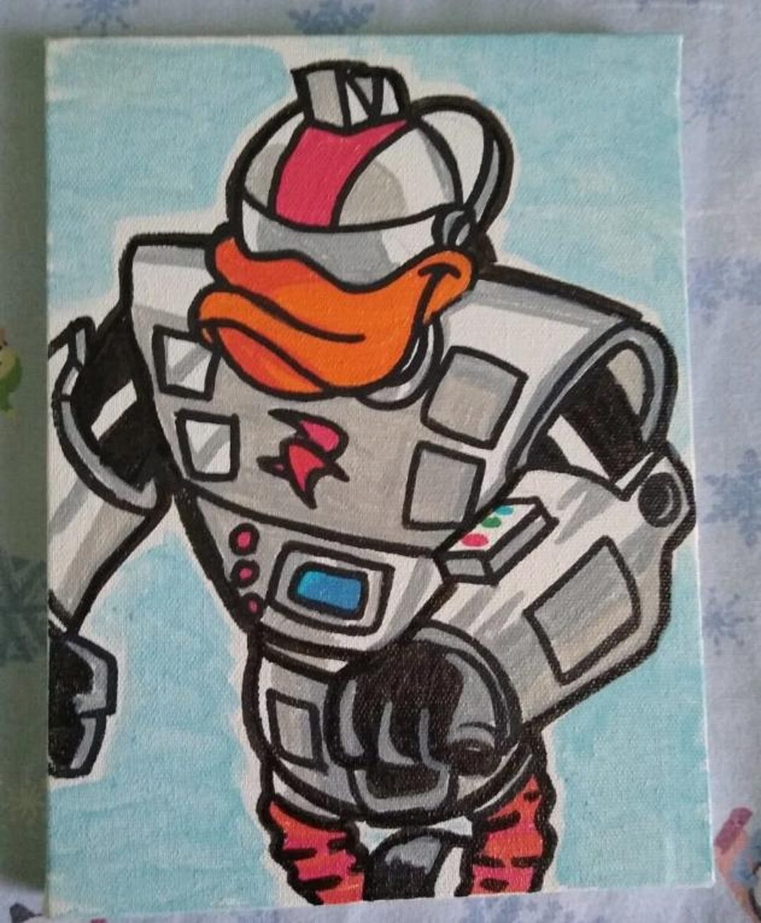 Gizmo Duck Acrylic Painting - Etsy