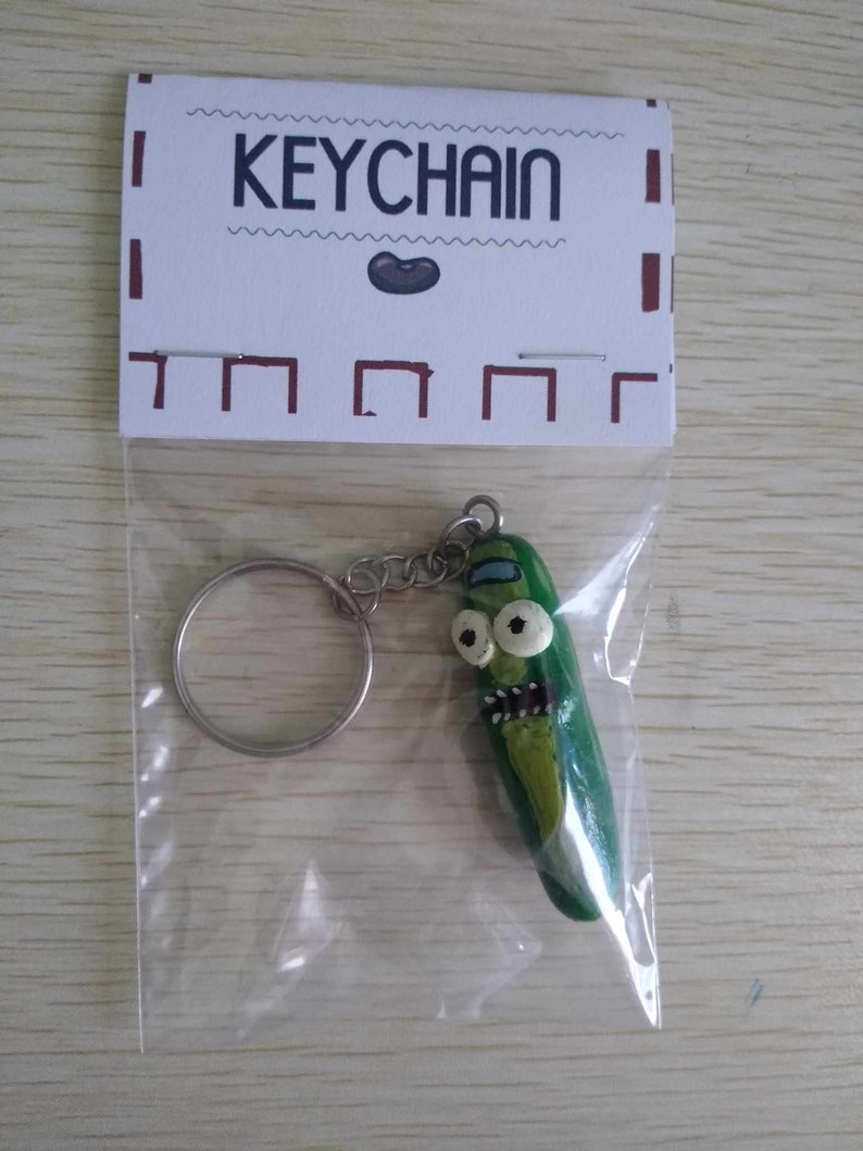 Pickle Rick Figure Keychain - Etsy