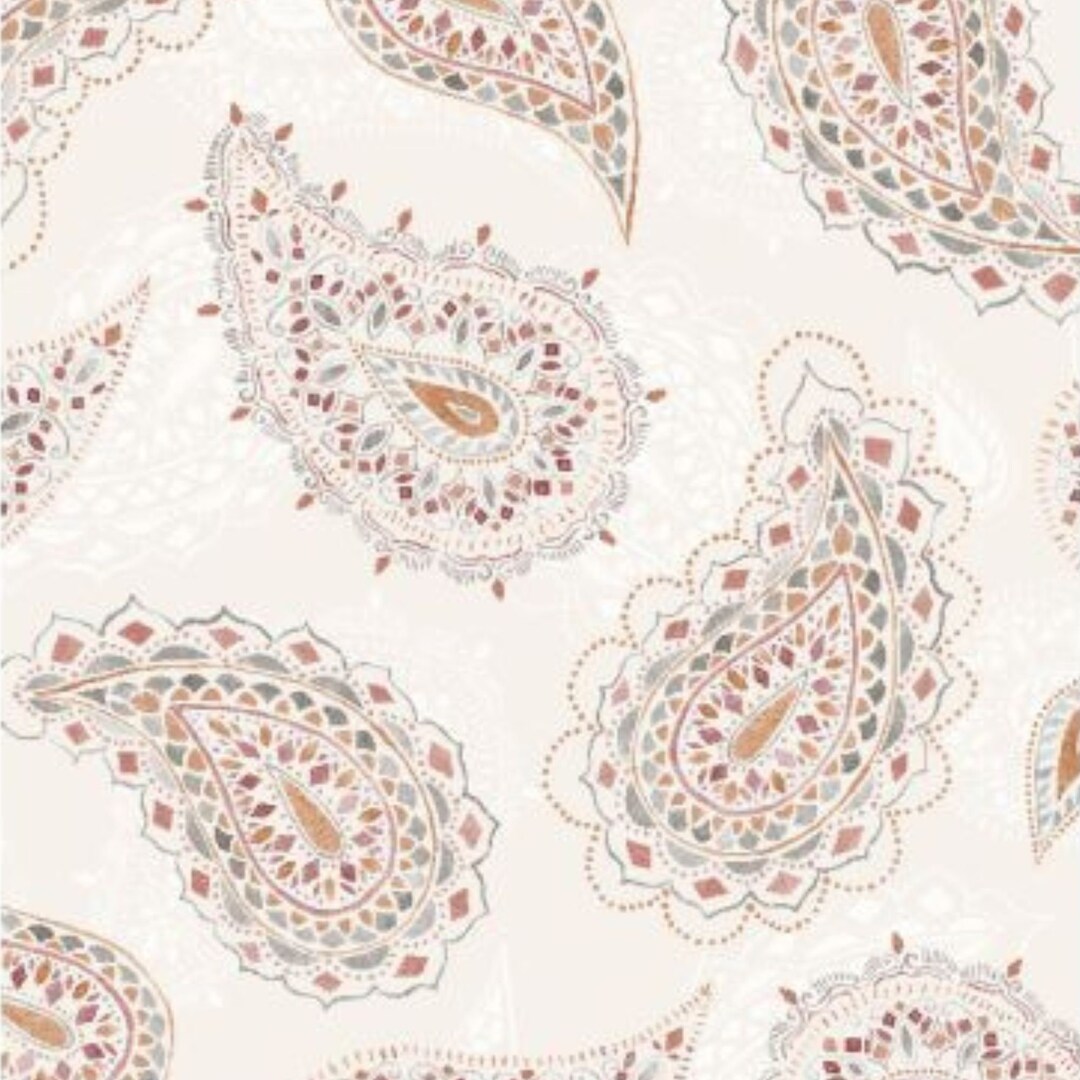 Paisley Place Fabric,paisley Cream,paisley Fabric,wilmington Prints ...