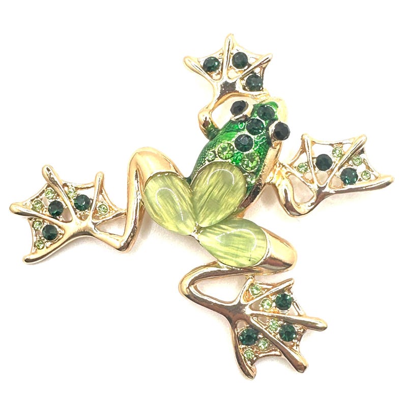 Large Frog Rhinestone Pin - Etsy