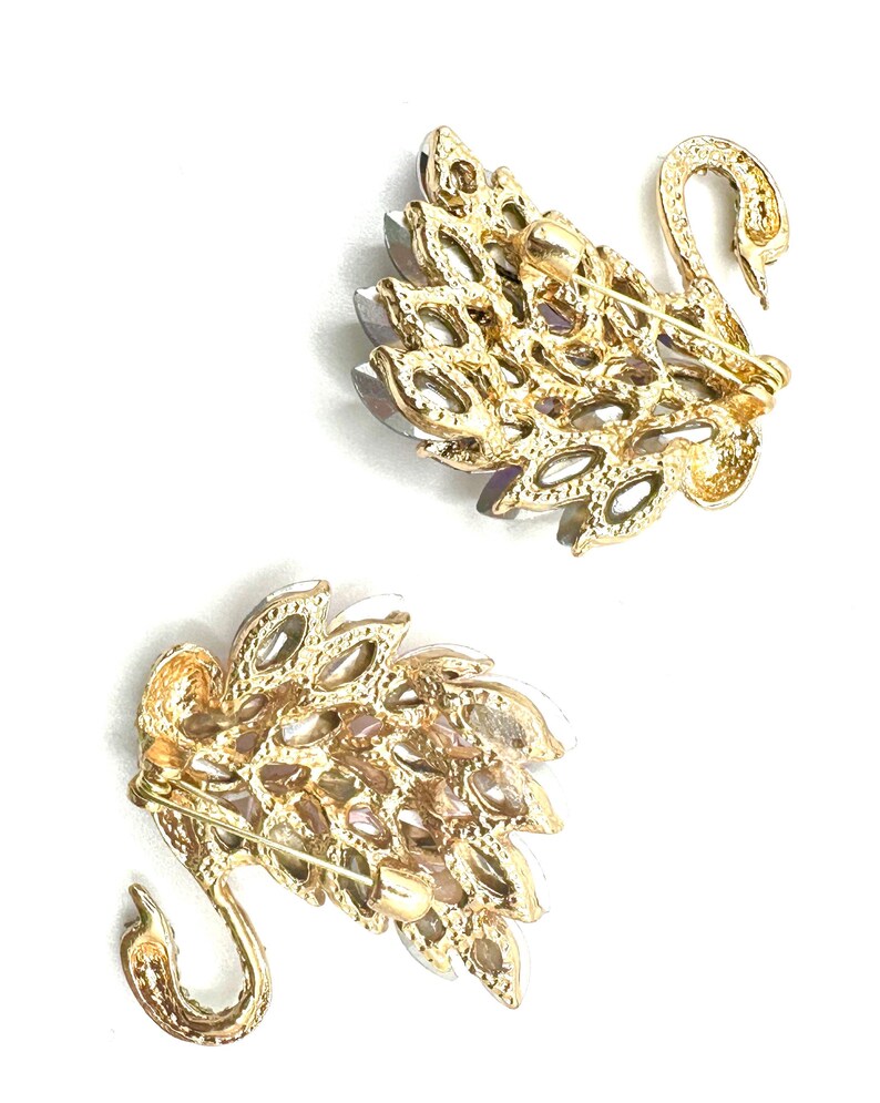 Swan Brooch - Crystal Swan Pin, Elegant Swan Jewelry, Luxury Animal ...