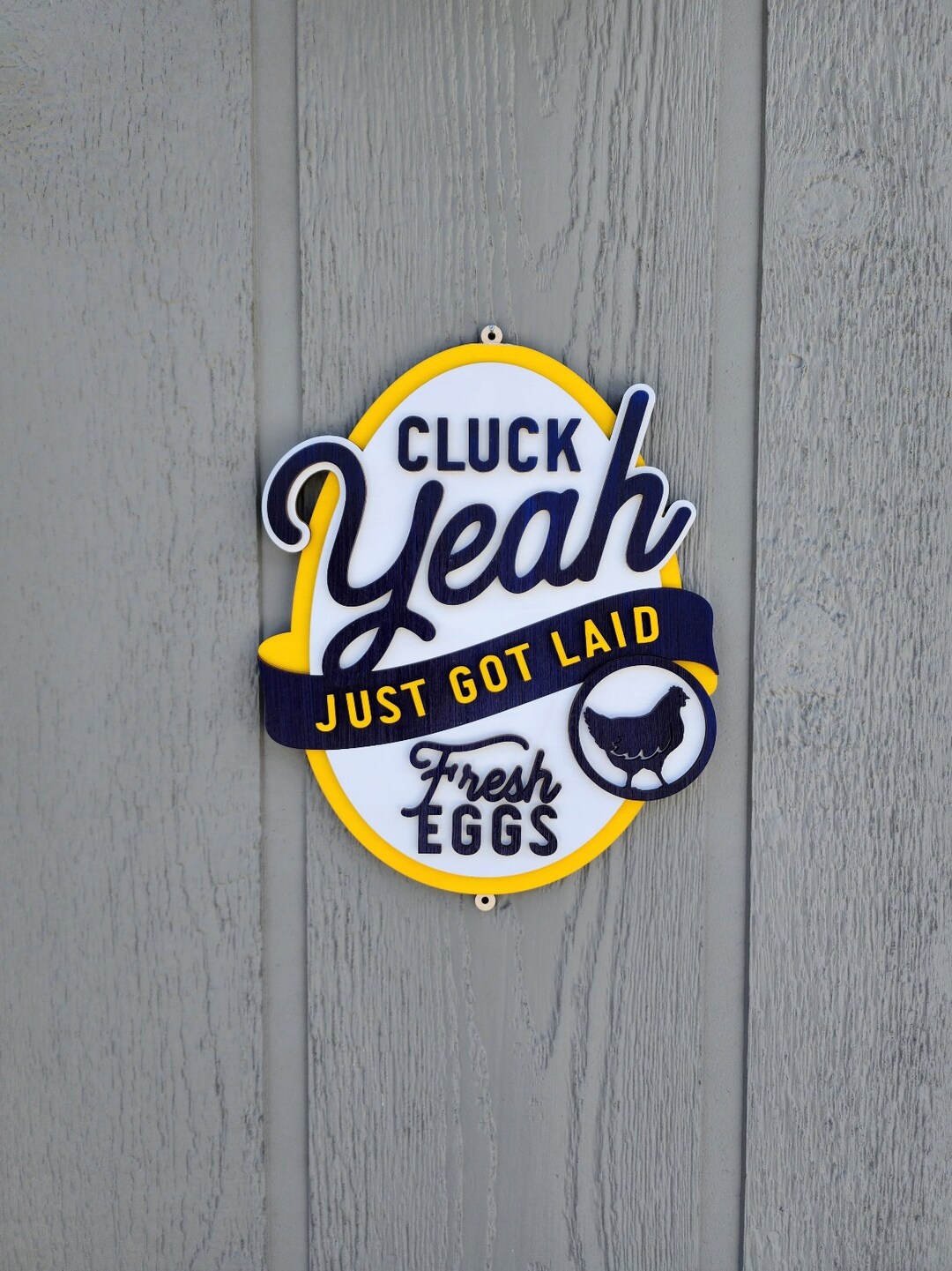 Chicken - Hen Fresh Eggs - Just Laid - Funny Multi-layer Sign - Etsy