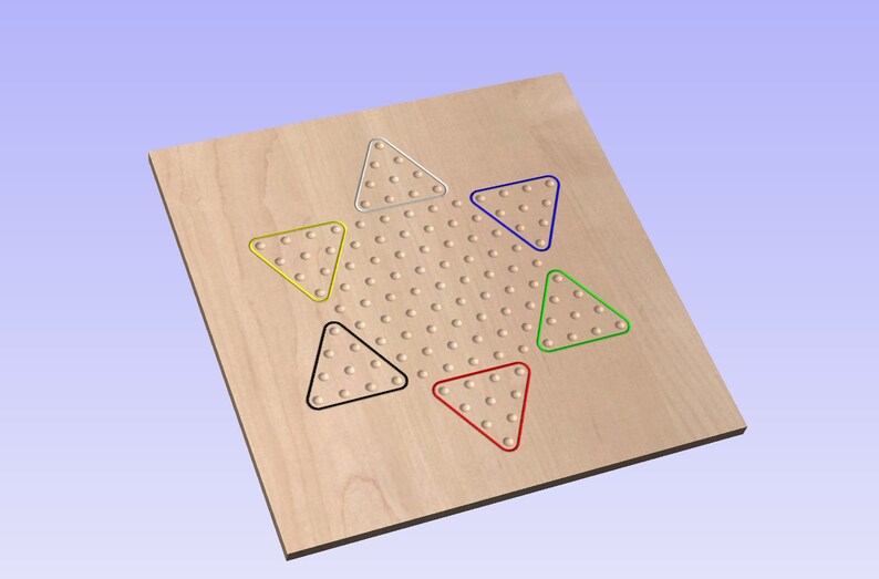 Chinese Checkers Game Board Cut File for CNC SVG DXF. - Etsy