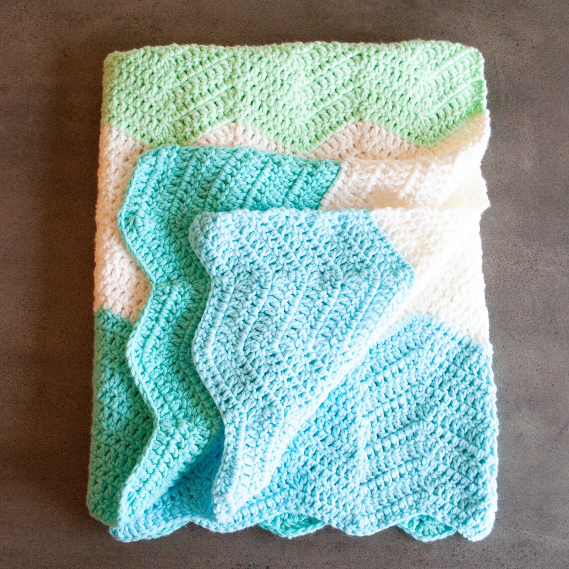 Ripple Crochet Blanket Pattern for Baby Boy or Baby Girl - Etsy