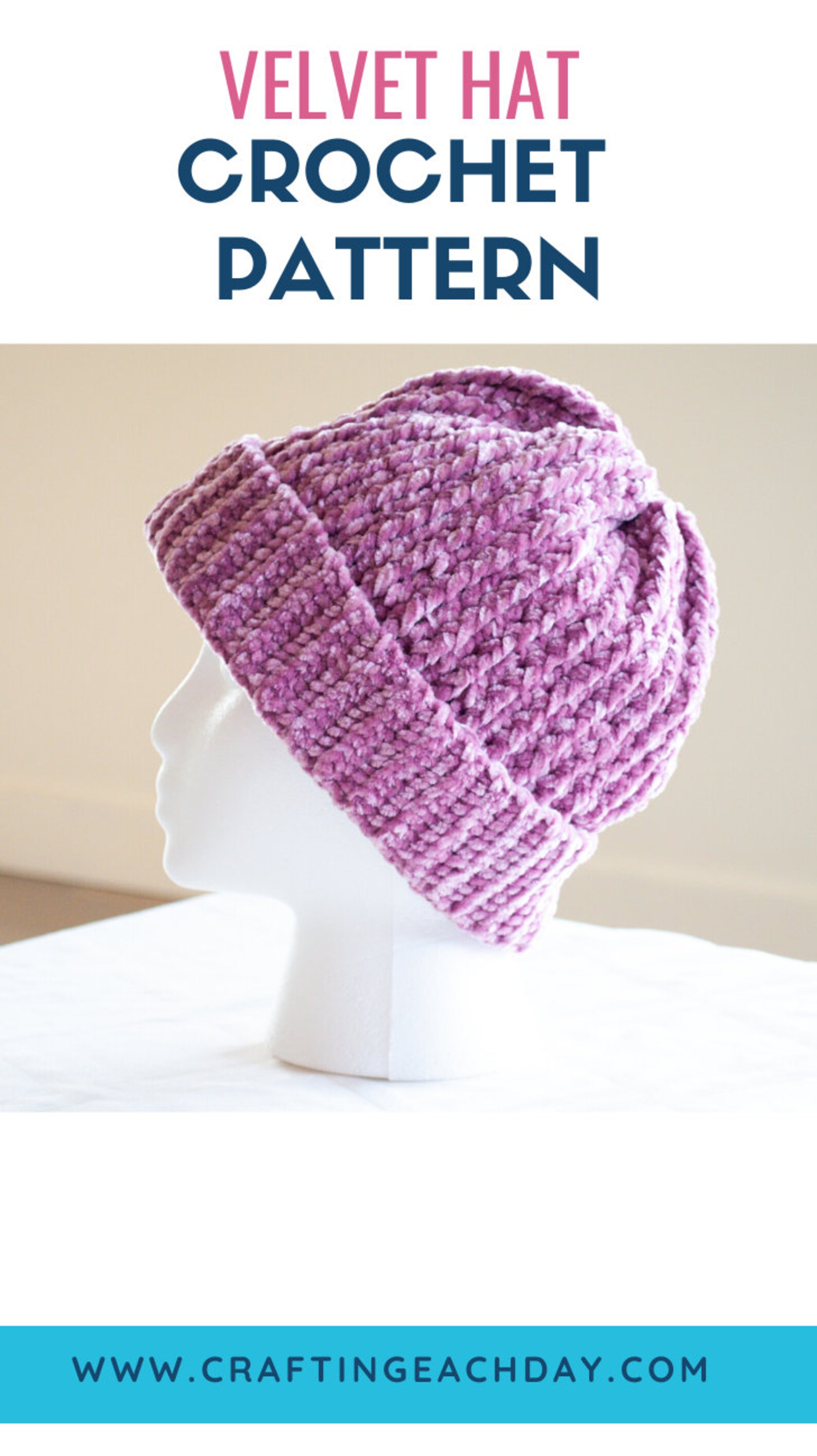 Warm Velvet Crochet Hat Pattern Women and Children Nine Sizes - Etsy