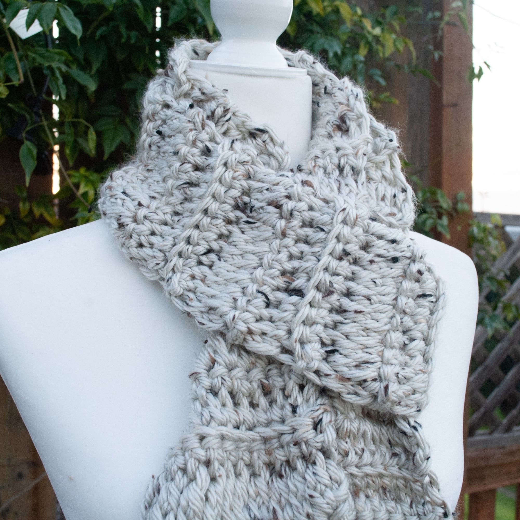 Quick and Chunky Scarf Crochet Pattern Gift for Her Pdf | Etsy