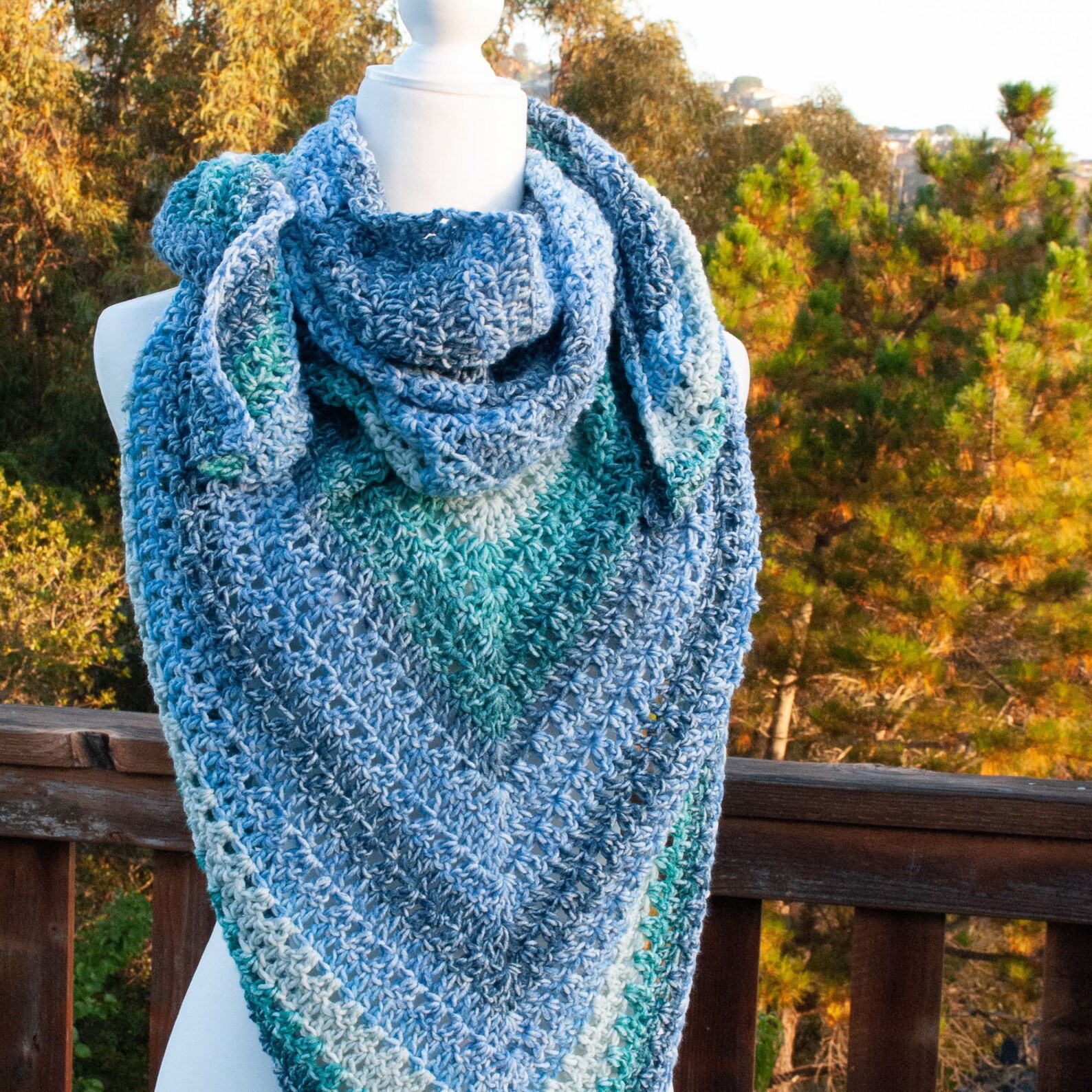 Beginner Triangle Crochet Shawl Pattern Pdf Pattern Instant - Etsy