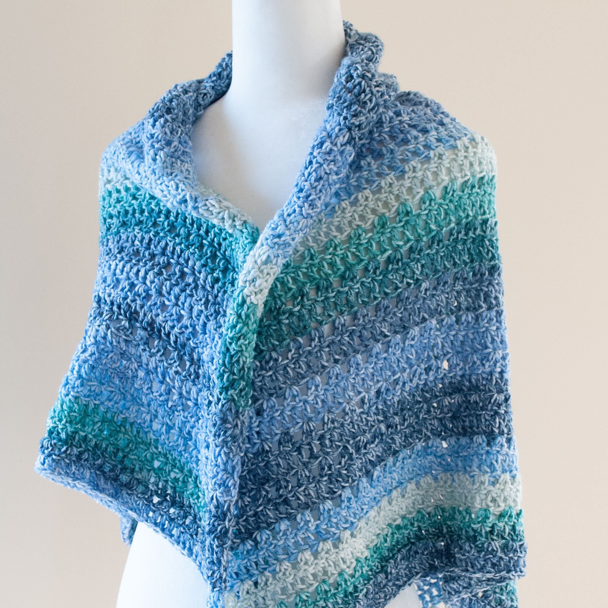 Beginner Triangle Crochet Shawl Pattern Pdf Pattern Instant - Etsy