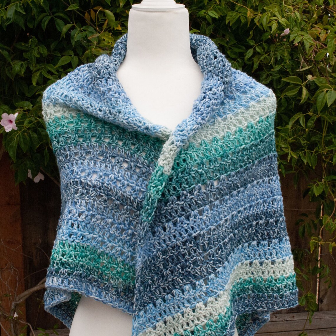 Beginner Triangle Crochet Shawl Pattern Pdf Pattern Instant - Etsy