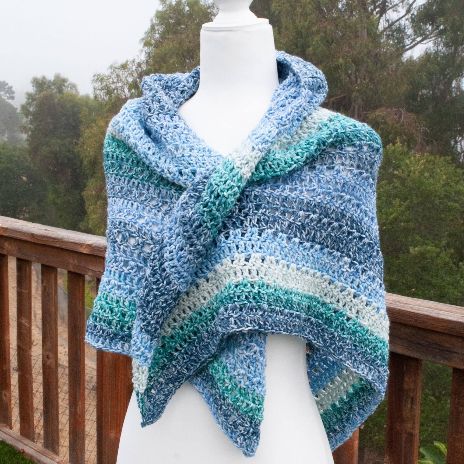 Beginner Triangle Crochet Shawl Pattern, Pdf Pattern Instant Download ...