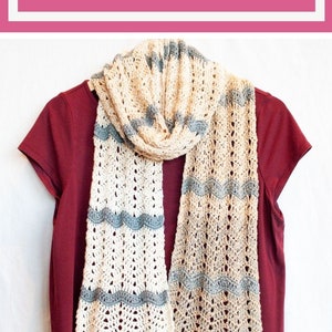 Gradient Yarn Crochet Pattern Scarf Gift for Her, Crochet Pdf Pattern ...