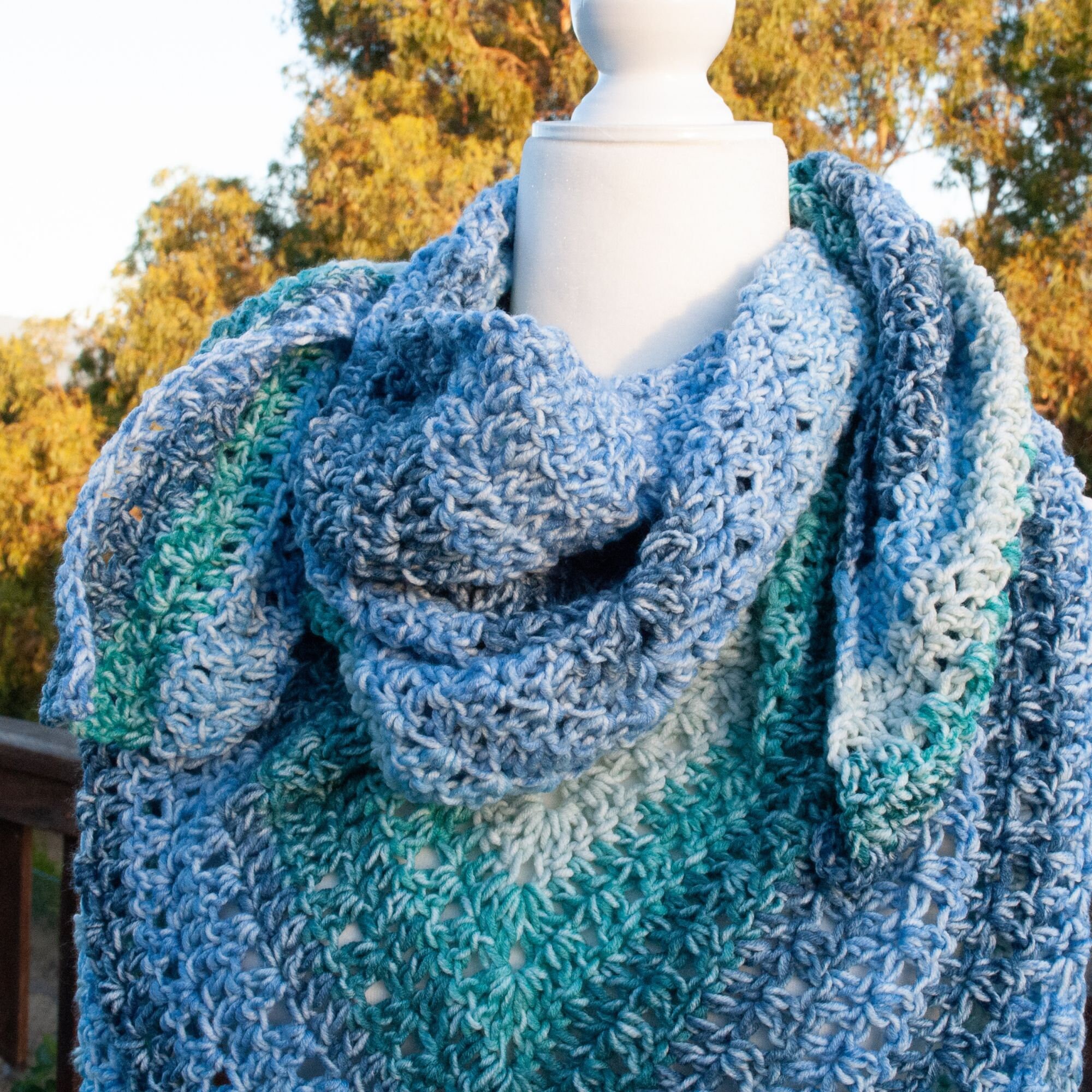 Beginner Triangle Crochet Shawl Pattern, Pdf Pattern Instant Download ...