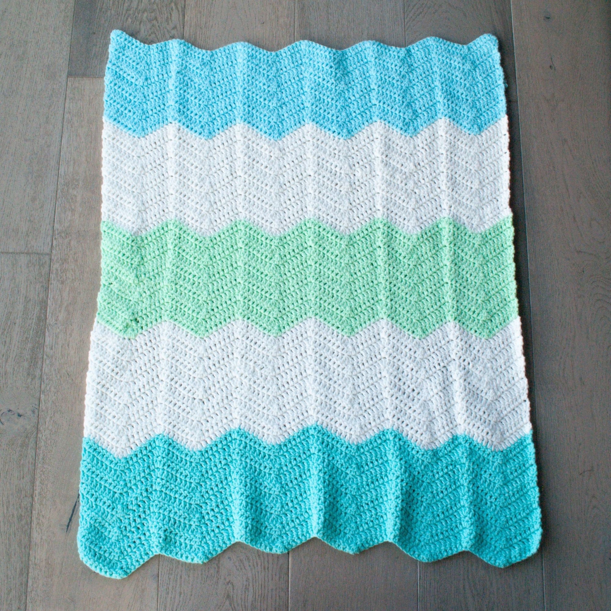 Colorblock Ripple Crochet Baby Blanket Pattern (PDF Pattern) - Etsy