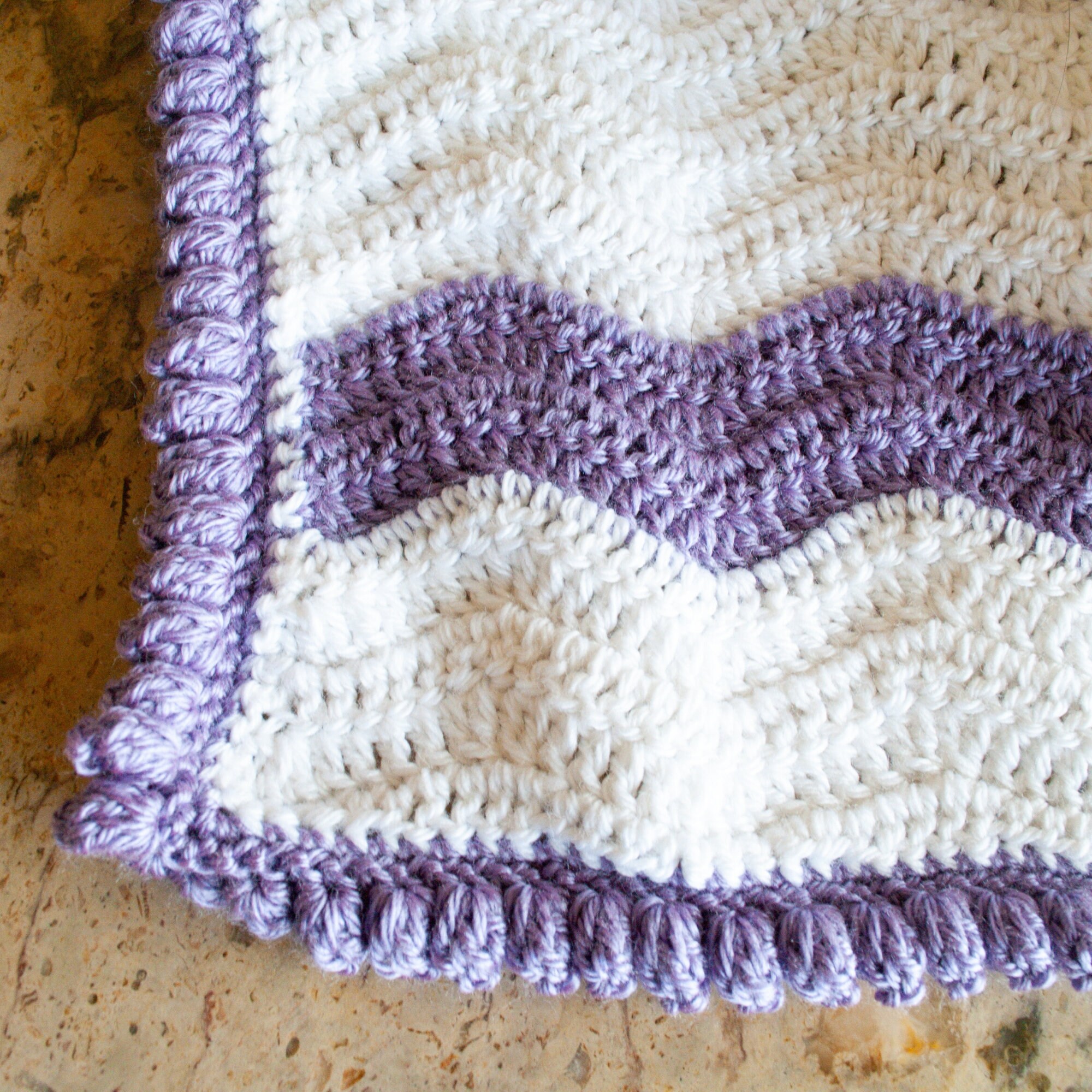 Modern Ripple Crochet Blanket Pattern for Baby Girl or Baby - Etsy