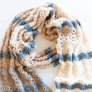 Gradient Yarn Crochet Pattern Scarf Gift for Her, Crochet Pdf Pattern ...